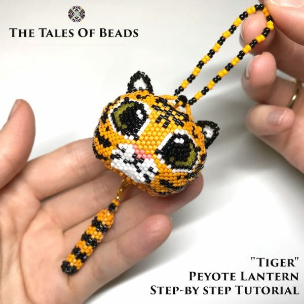 Beaded Tiger Pattern - Cute Seed Bead Zodiac Animals Step by Step ...