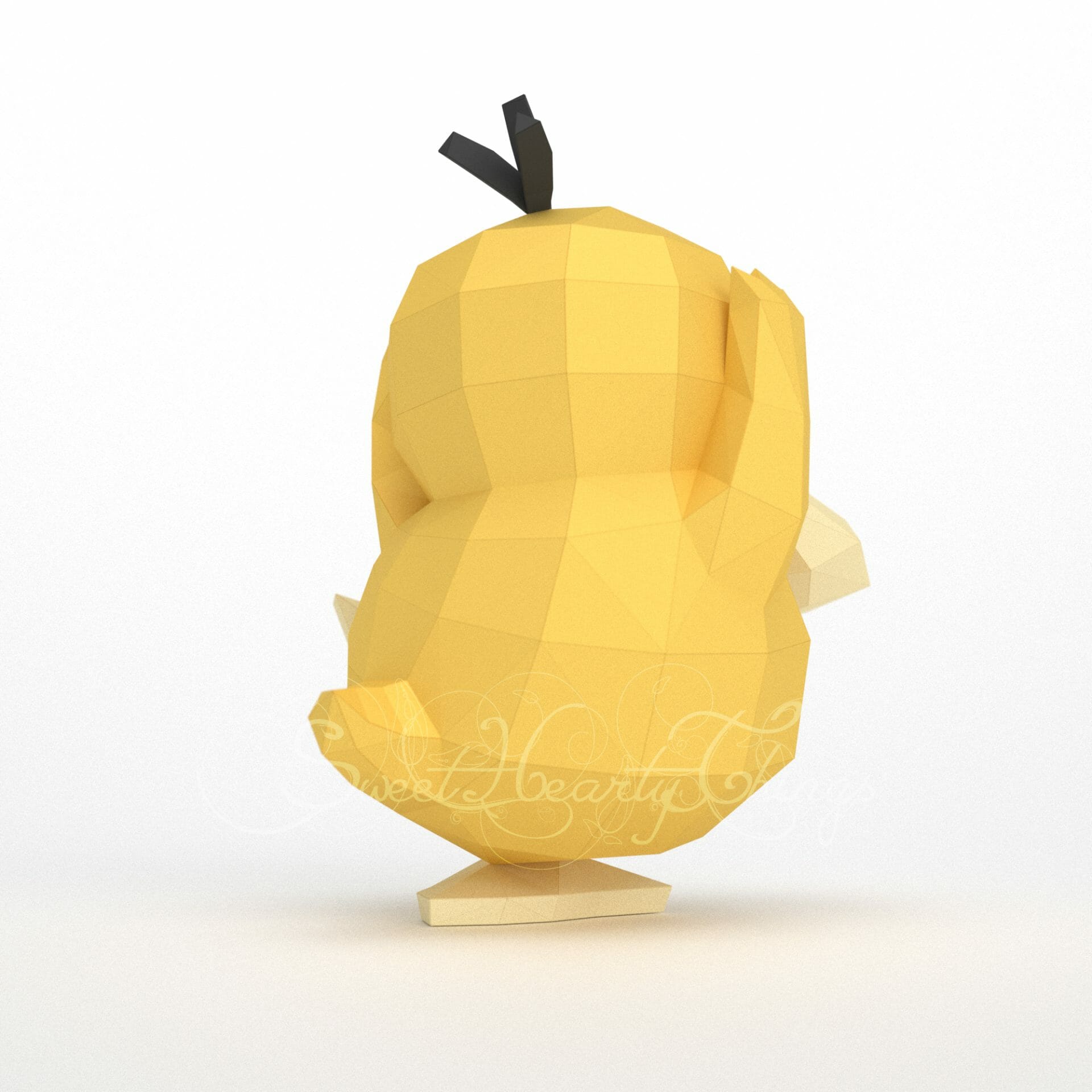 3d Papercraft Pokemon Psyduck PDF DXF Templates - Crealandia