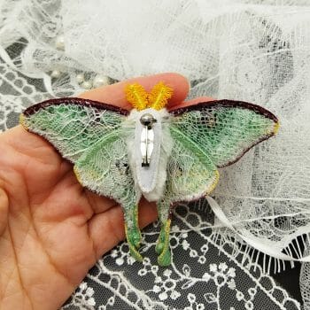Hand Embroidered Luna Moth PDF Pattern