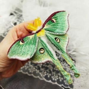 Hand Embroidered Luna Moth PDF Pattern