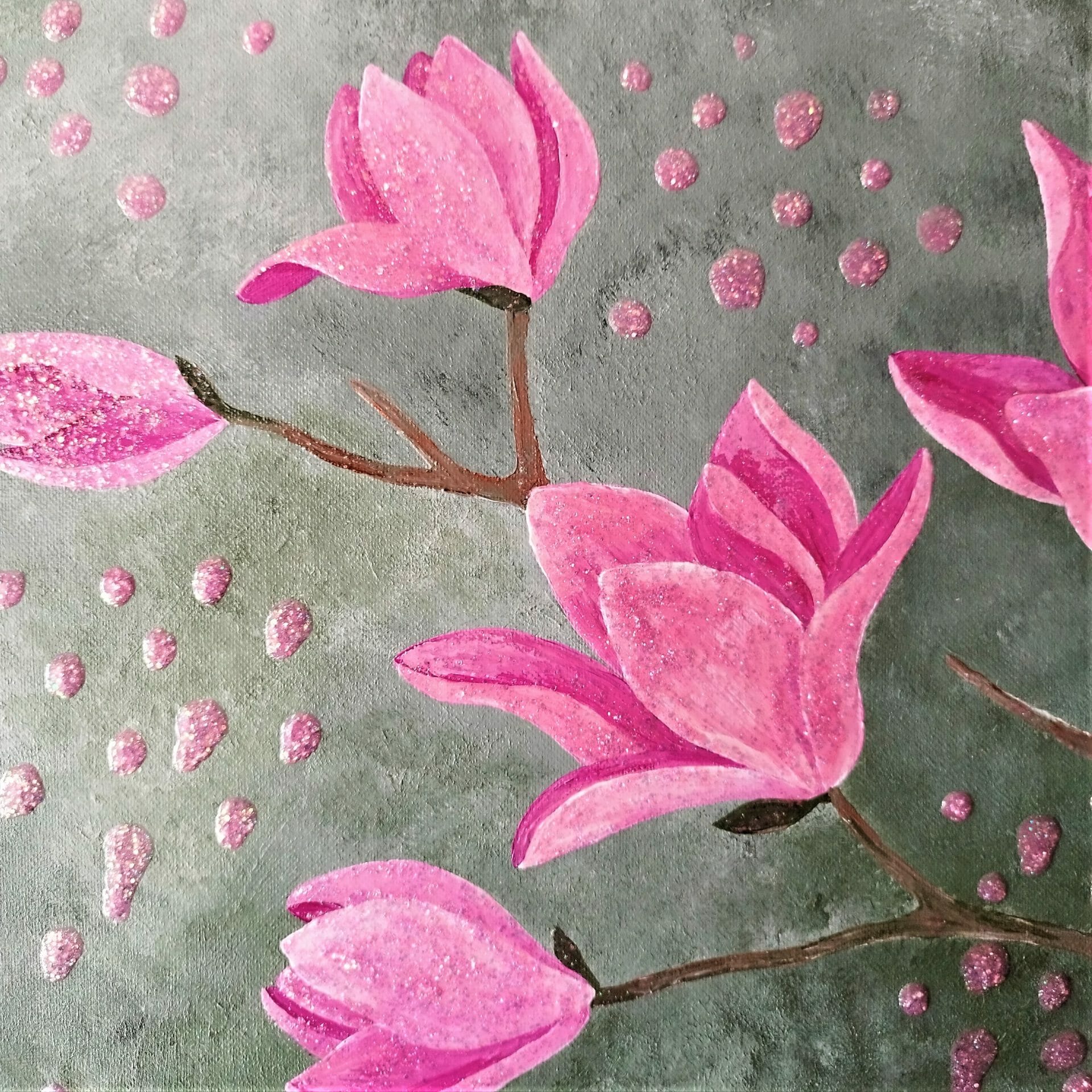 Magnolia Painting Acrylic