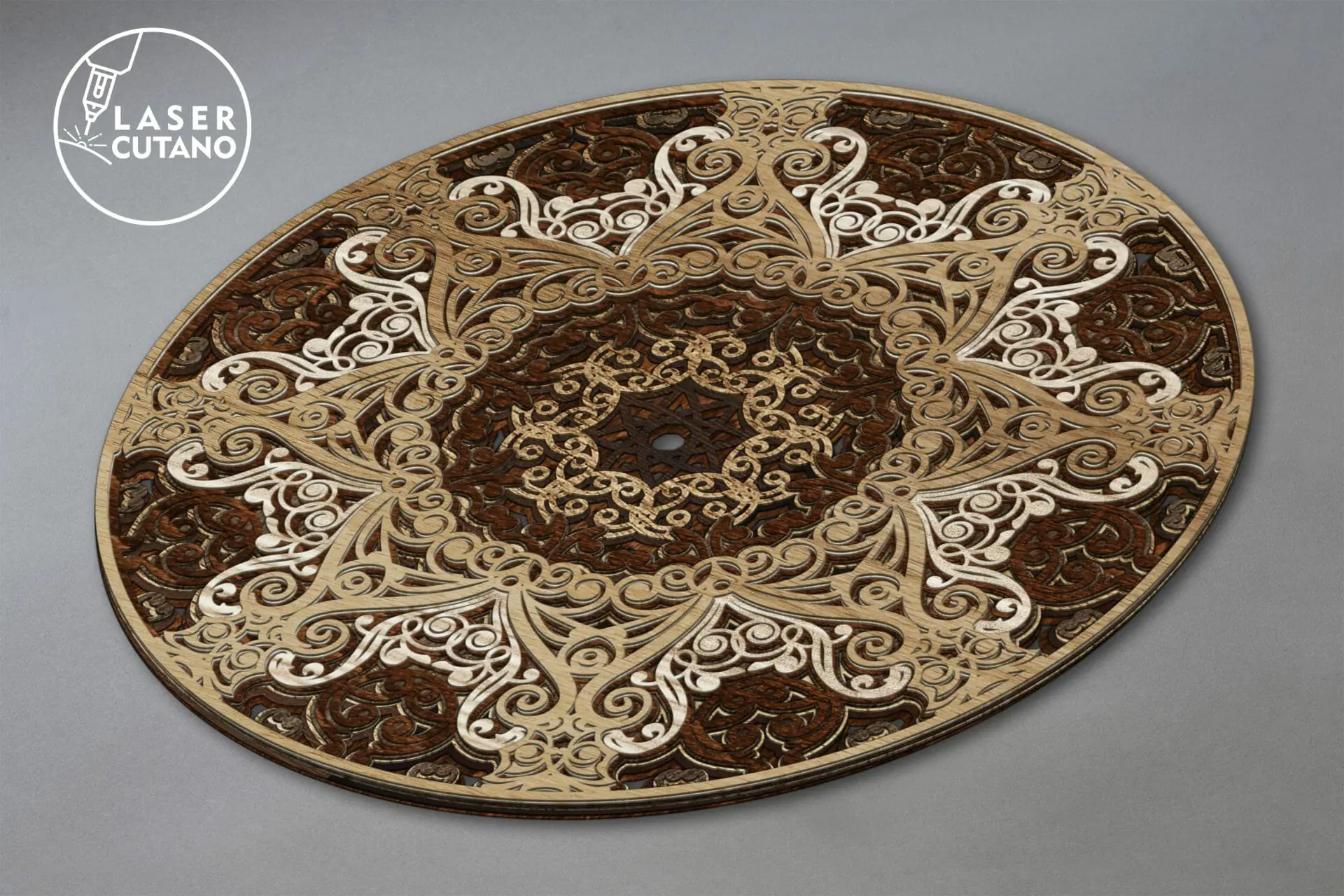 Layered MANDALA Laser Cut and Paper Cut Decoration - Crealandia