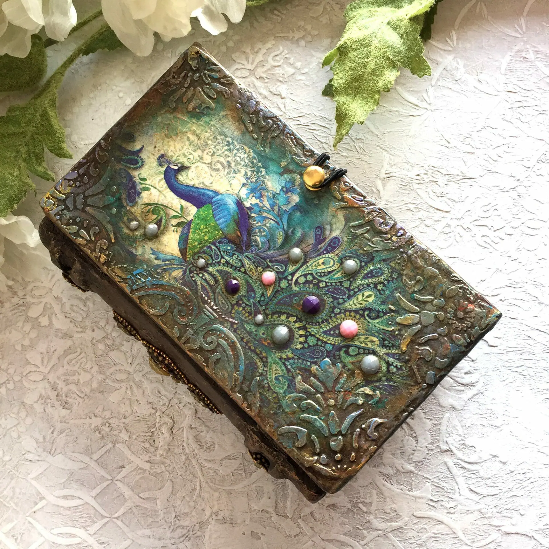 Peacock Box-Book, Box playing cards, Tarot box, Tarot card