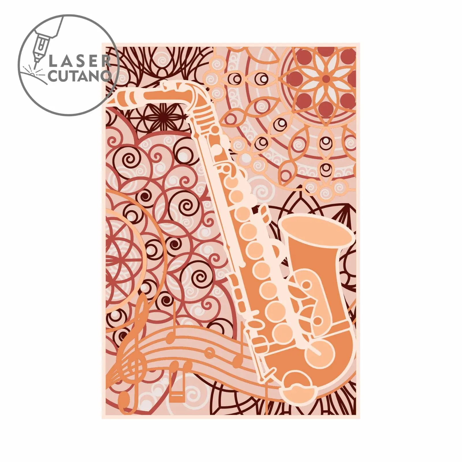 Saxophone Digital Multilayer Layout Cut Files