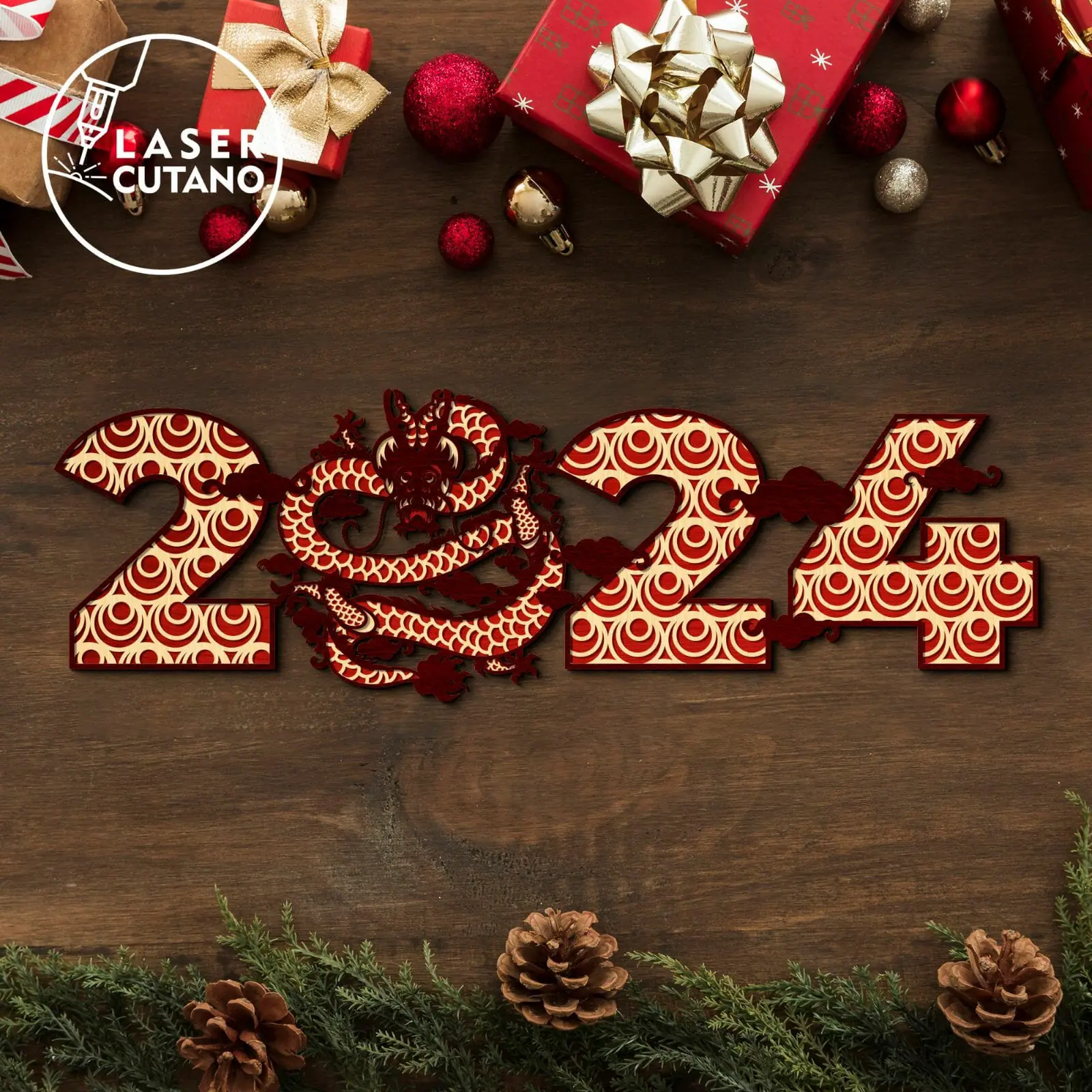 New Year 2024 Multilayer Cut Files