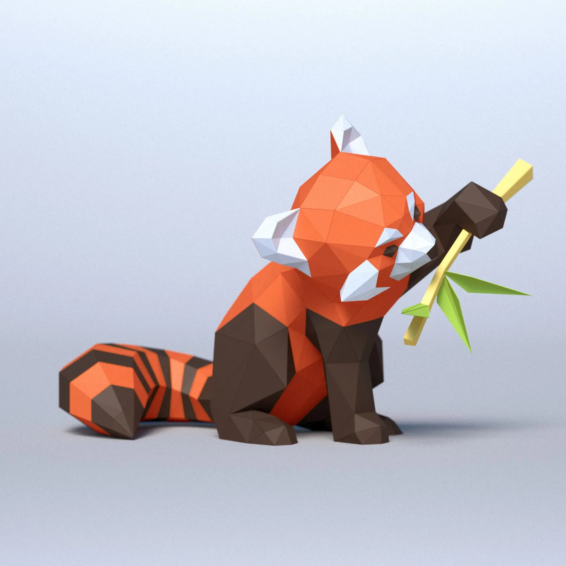 3d Papercraft Red Panda PDF Templates - Crealandia