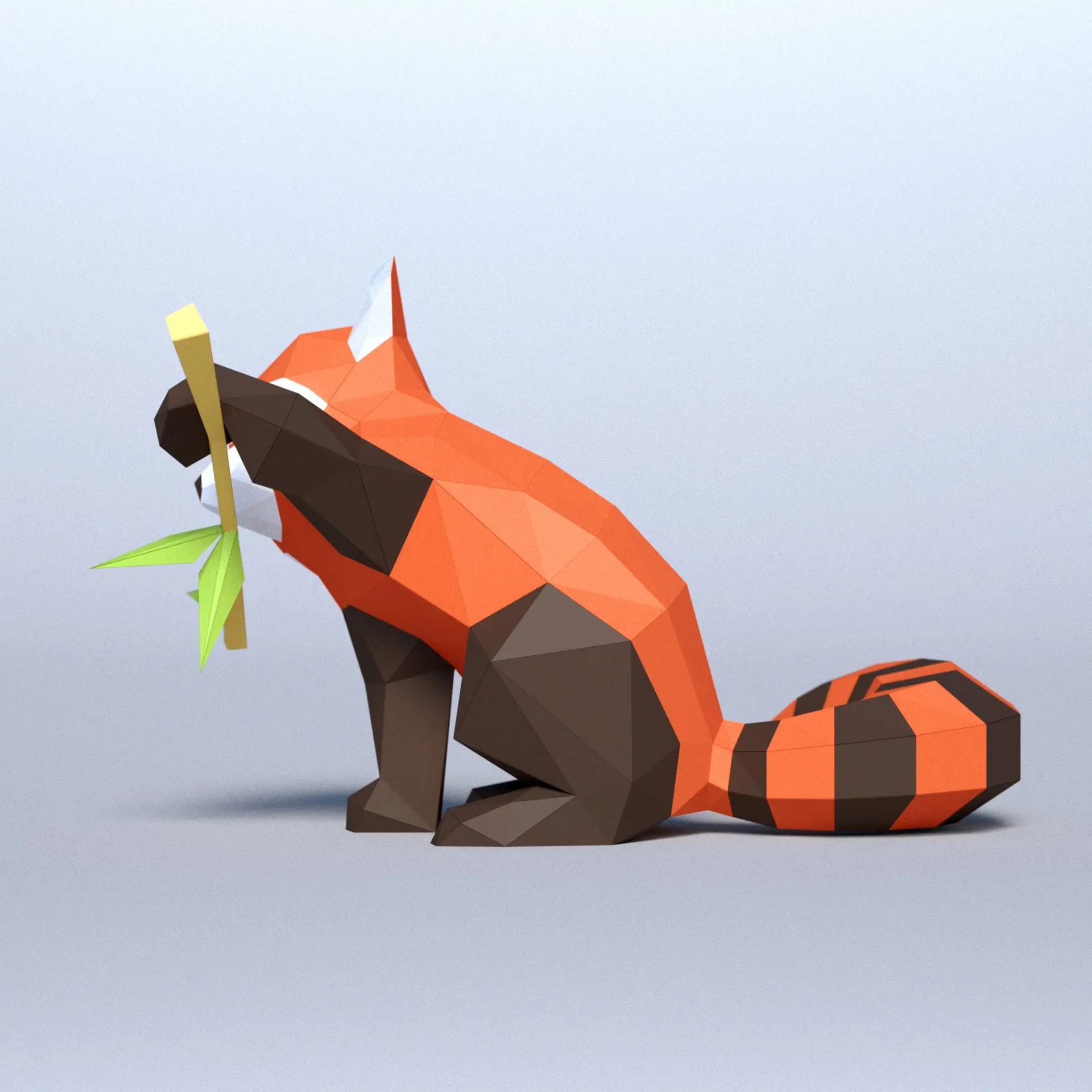 3d Papercraft Red Panda PDF Templates - Crealandia