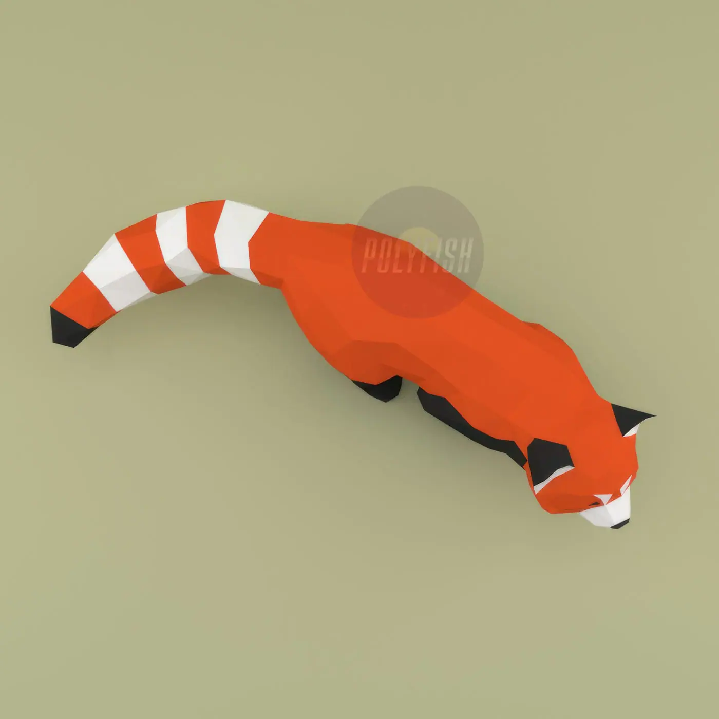 DIY Red Panda template Papercraft PDF - Crealandia