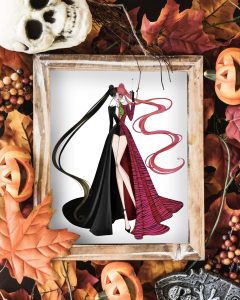 DIGITAL DOWNLOAD Two-Face (Printable Fashion Illustration) - Crealandia