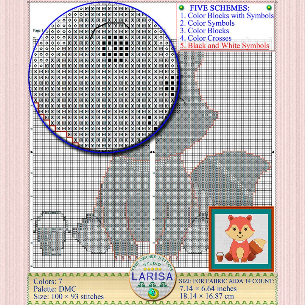 Fox Cross Stitch Pattern | Cross-stitch the Sly Fox Cub - Crealandia