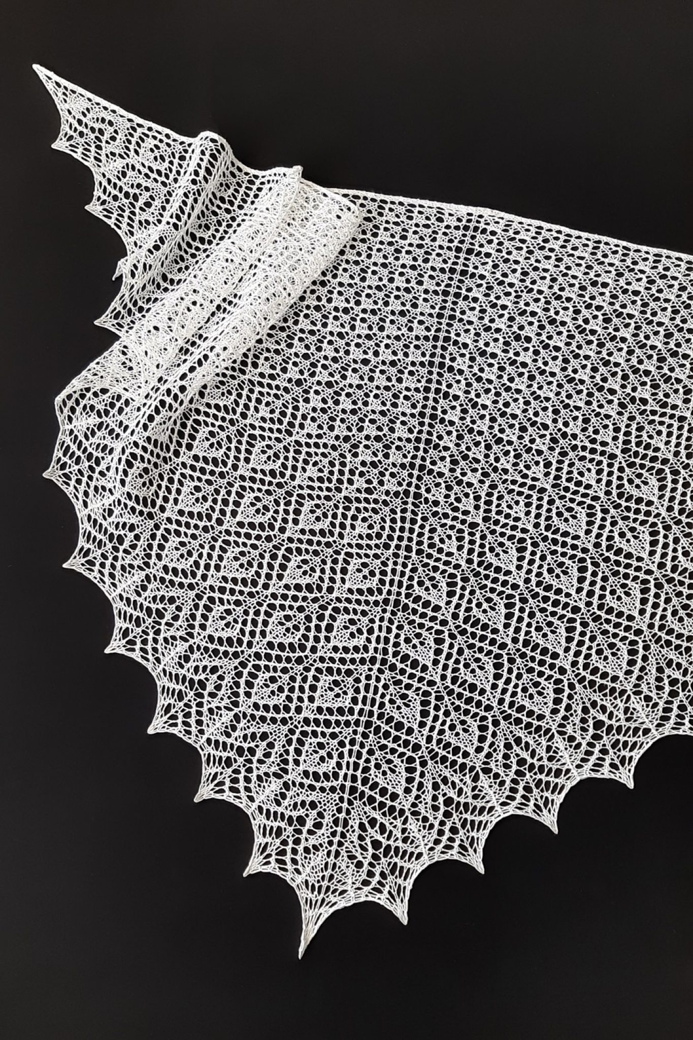 Easy Lace Shawl Knitting Pattern Only Charted DIY