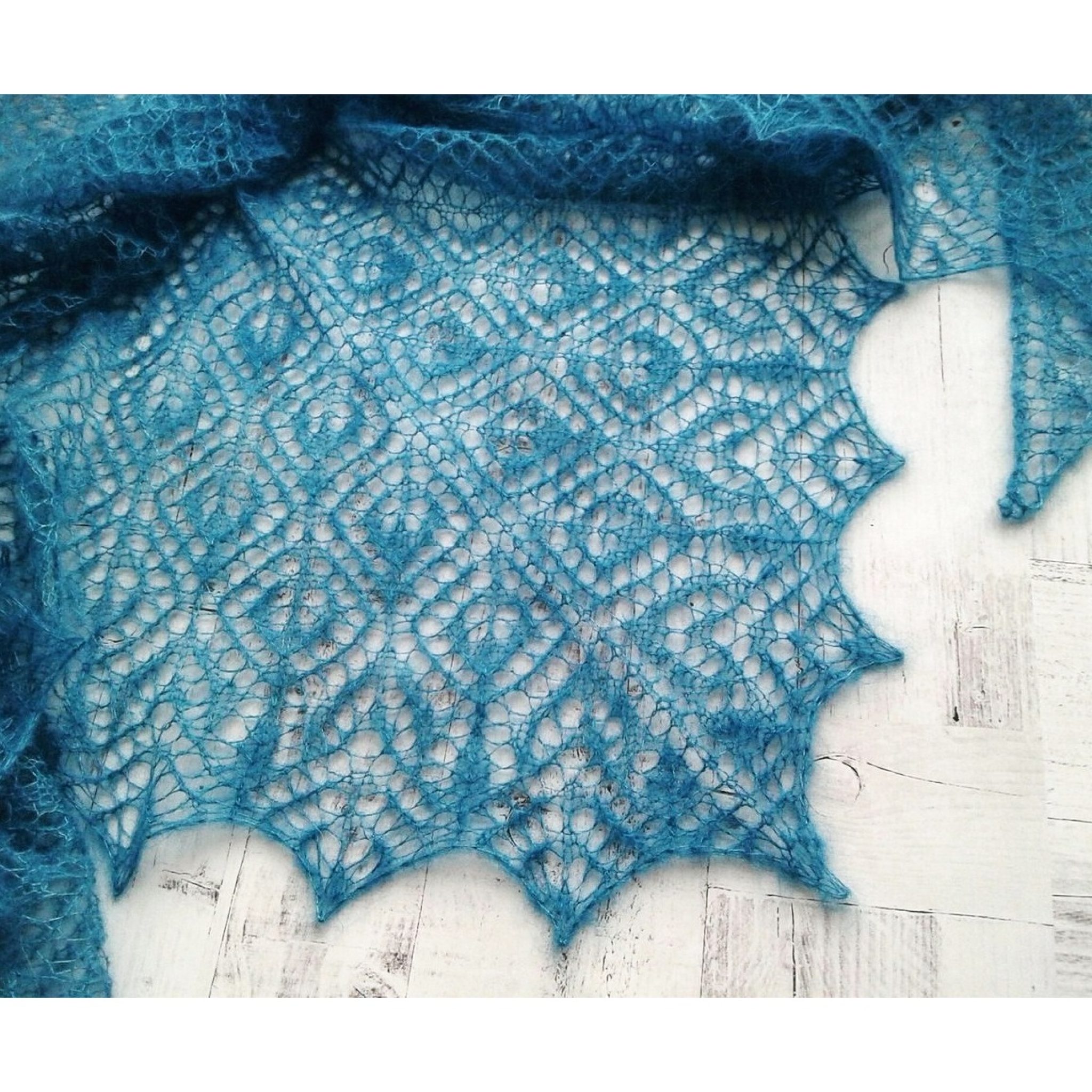 Easy Lace Shawl Knitting Pattern Only Charted DIY