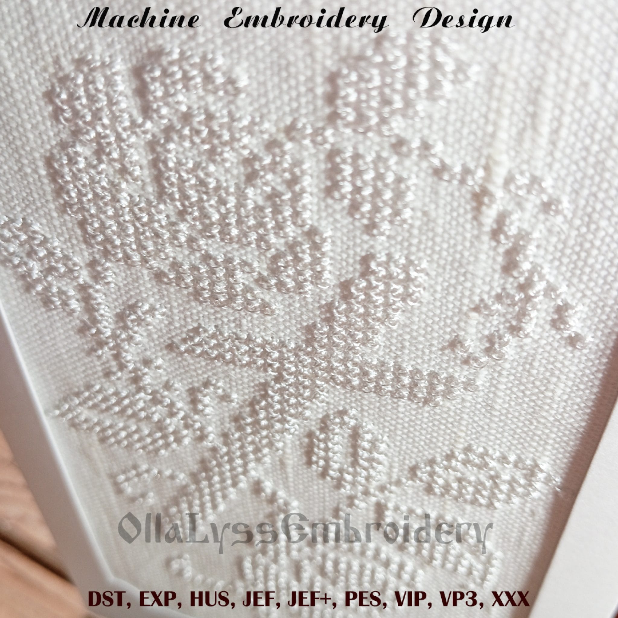 Catholic cross with roses embroidery design