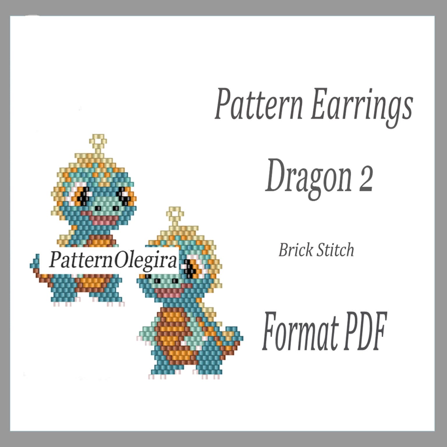 Dragon 2 beading earrings patterns Olegirabeadpatterns