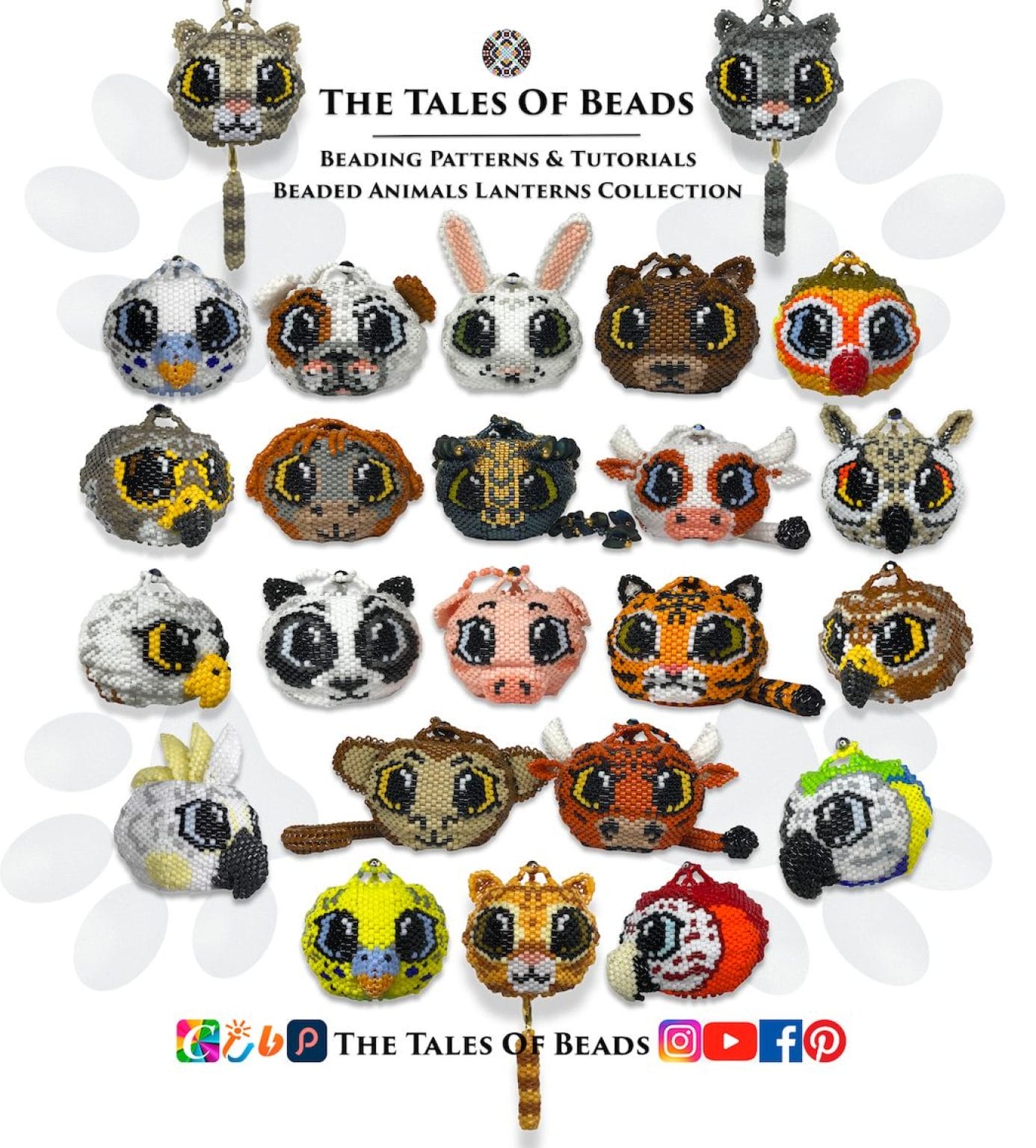 Beaded Rooster Tutorial - Seed Bead Animal Pattern Chicken - Crealandia