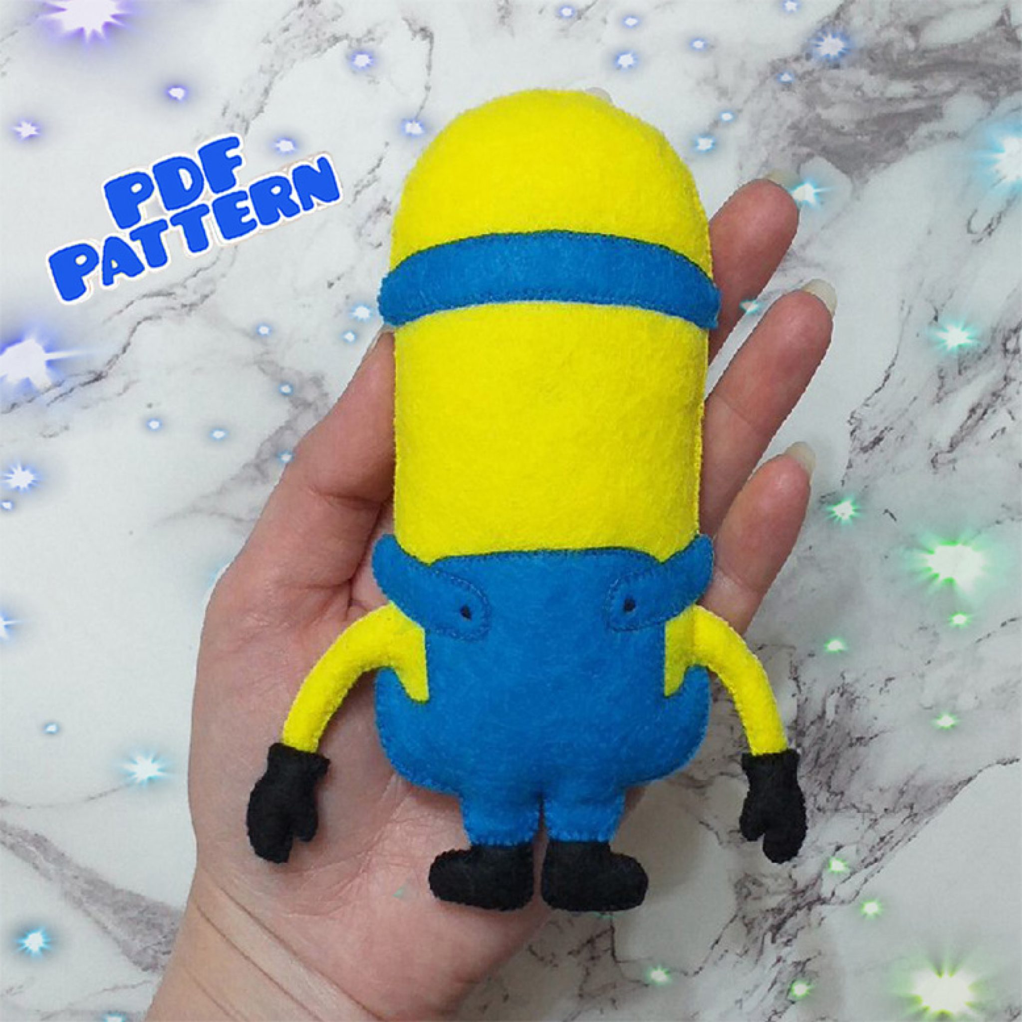 Pattern felt minion PDF Minion ornament pattern - Crealandia