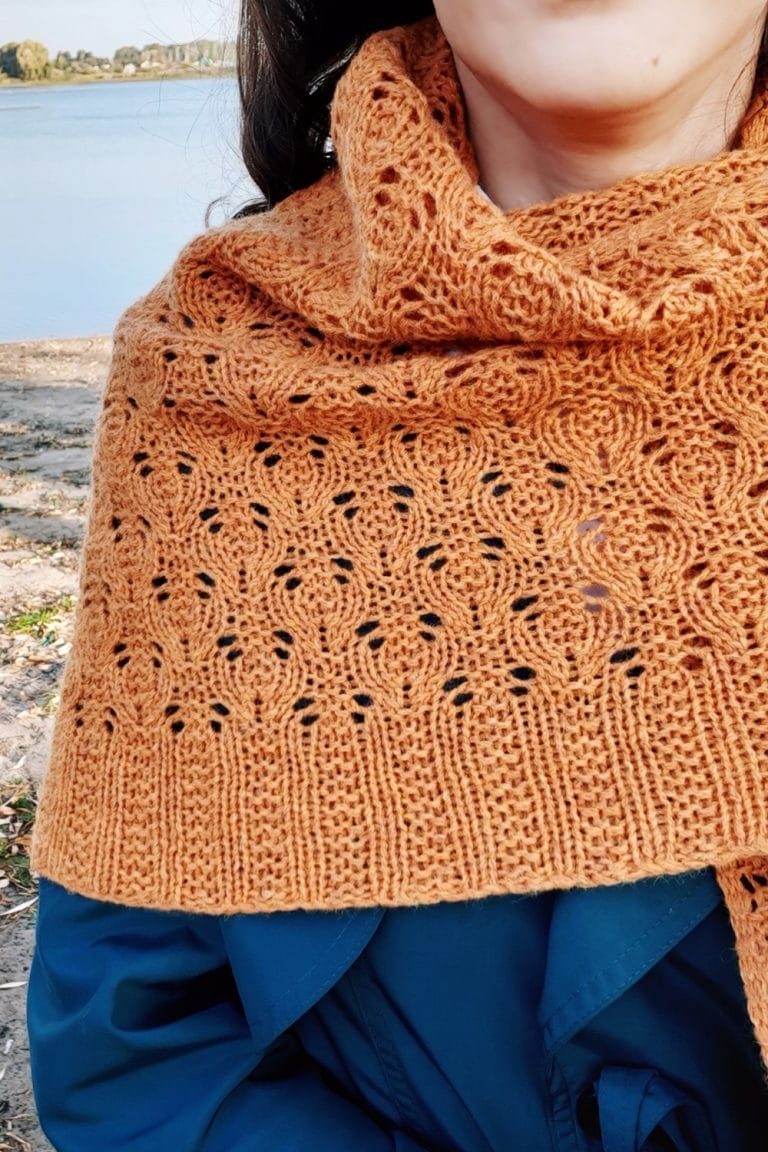 Warmth Asymmetrical Shawl Knitting Pattern Create Easy Scarf