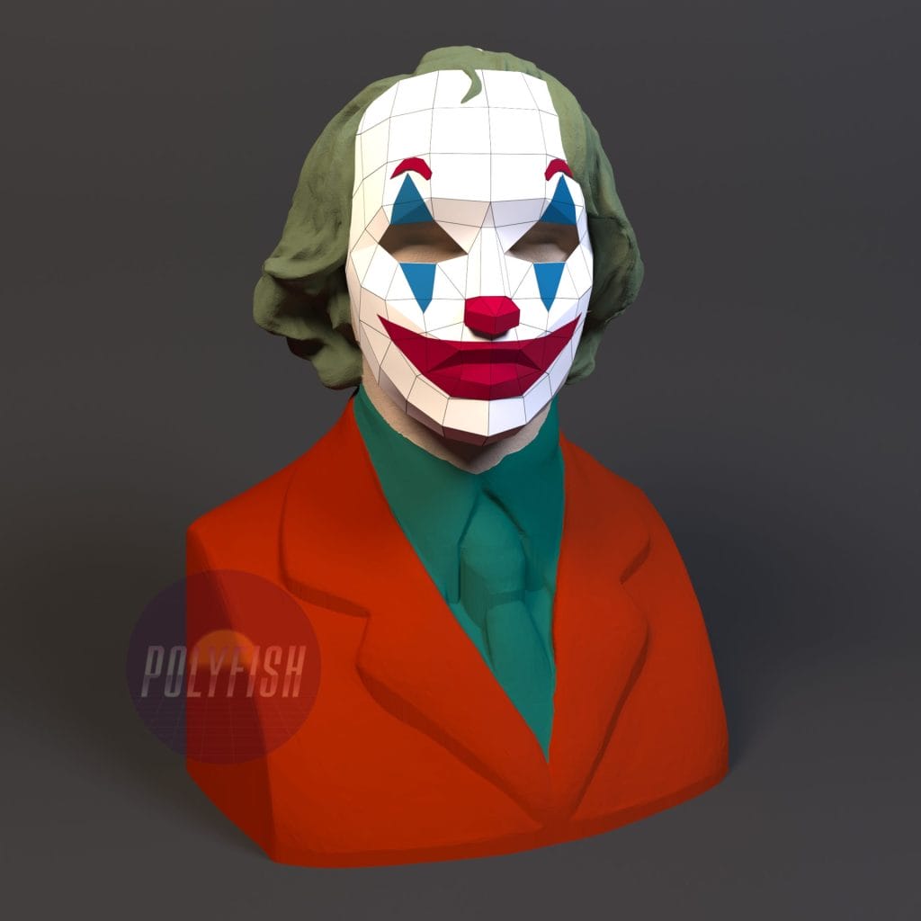 DIY Joker mask template Papercraft PDF - Crealandia