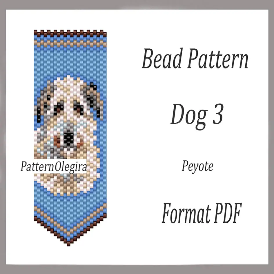 Dog 3 bead pattern Cross peyote pattern Olegirabeadpatterns