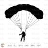 Skydiver Silhouette Svg Cricut Stencil Templates Dxf