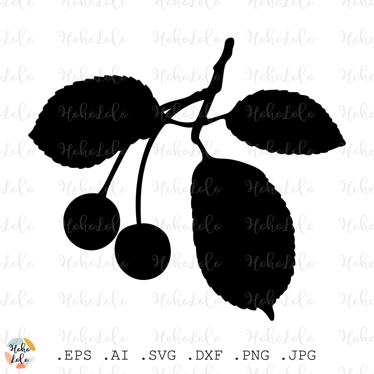 Cherry Silhouette Svg Cricut Stencil Templates Dxf