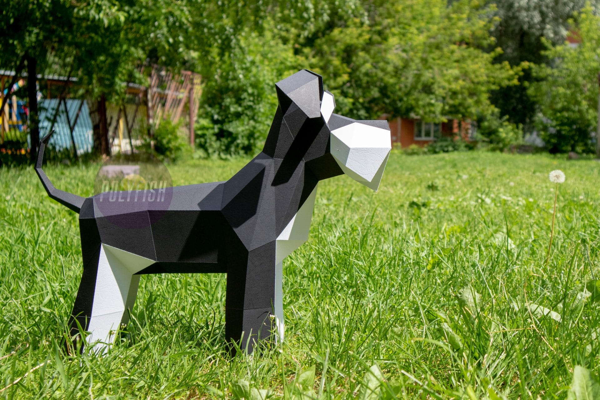 DIY Schnauzer model template Papercraft PDF - Crealandia