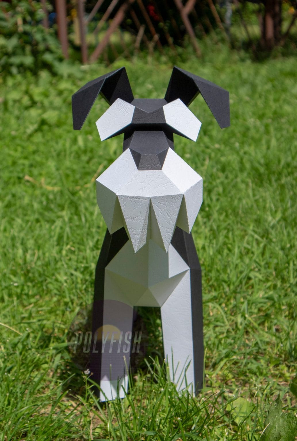 DIY Schnauzer model template Papercraft PDF - Crealandia