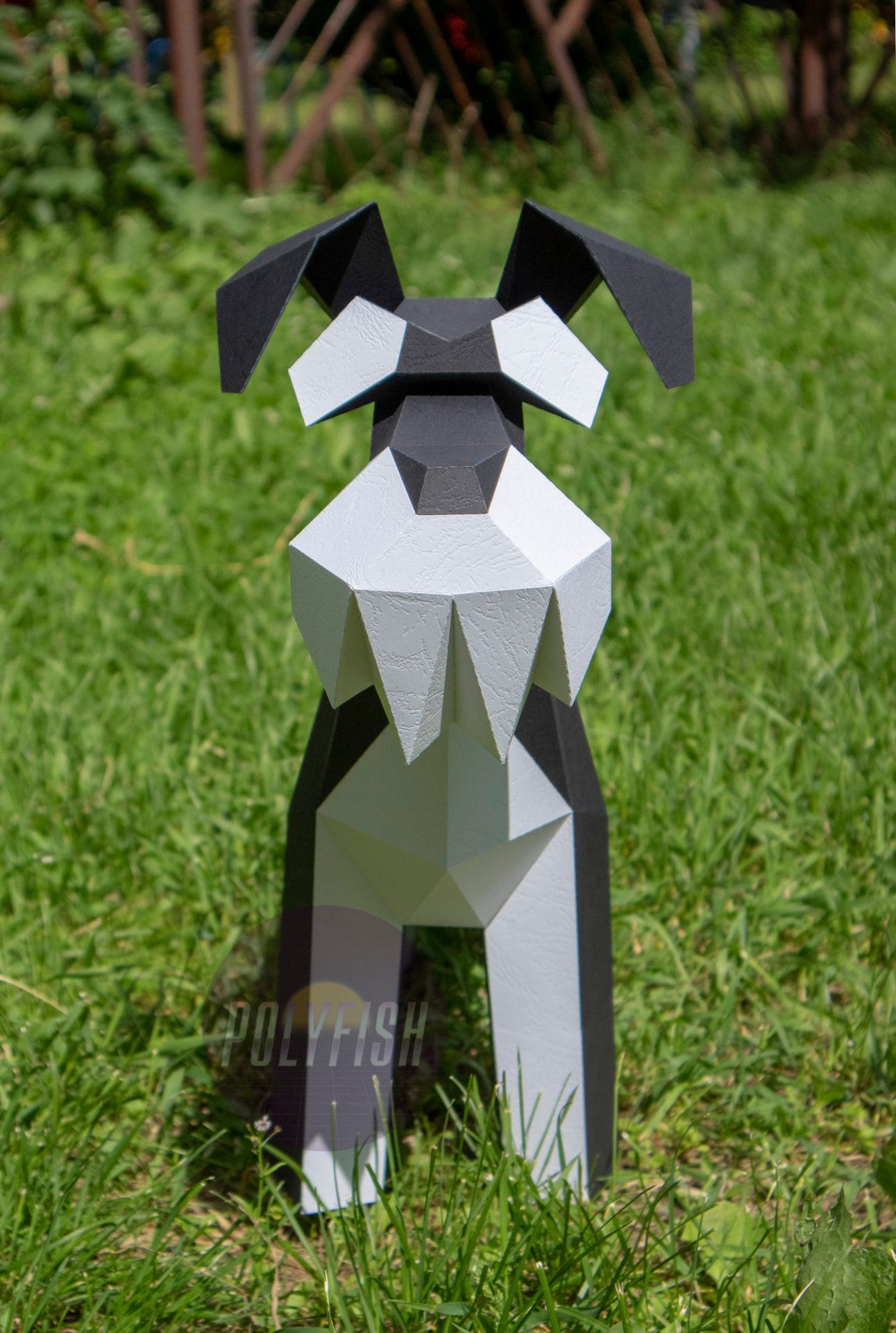 DIY Schnauzer model template Papercraft PDF - Crealandia