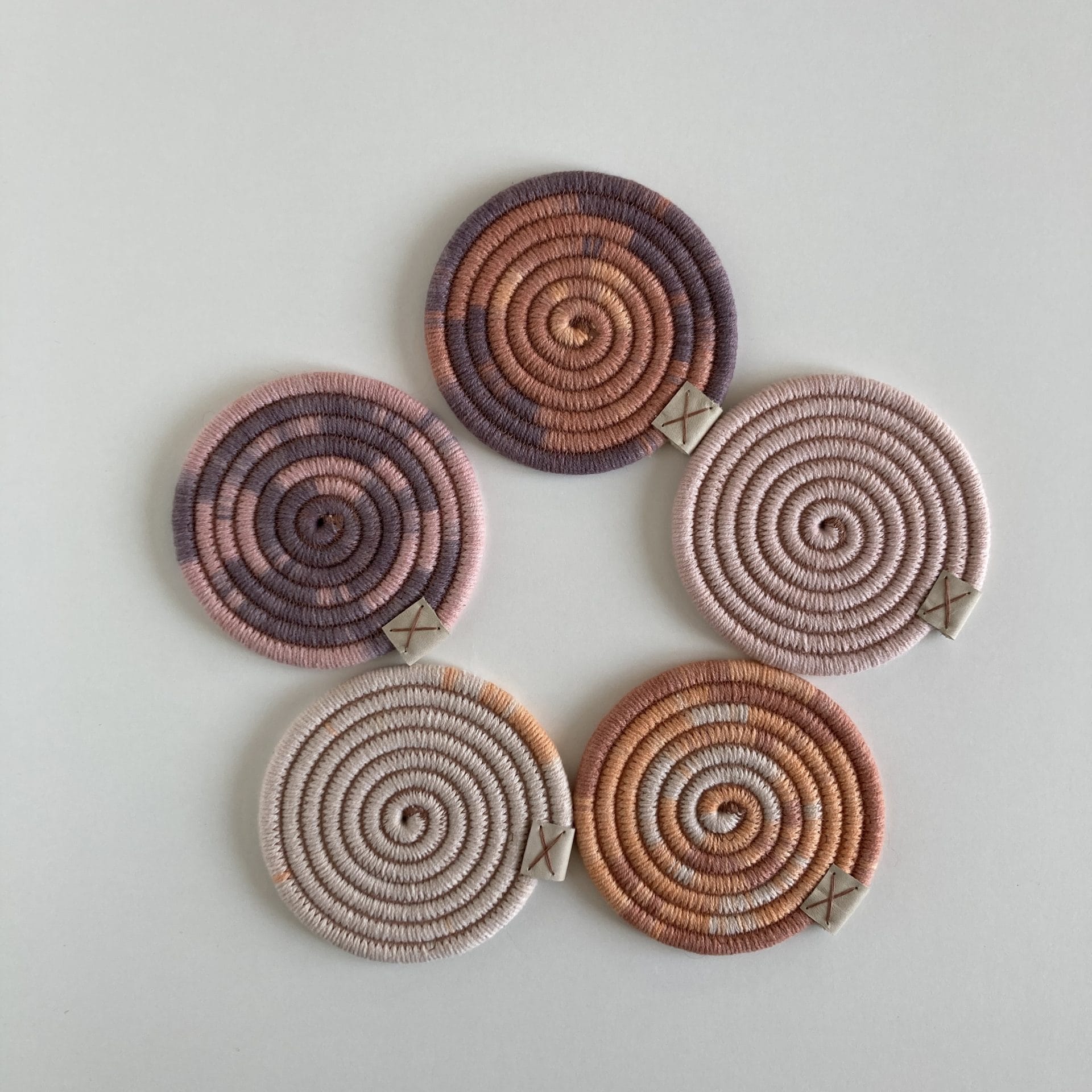 Colorful coaster Rope coaster Set of 5 coasters