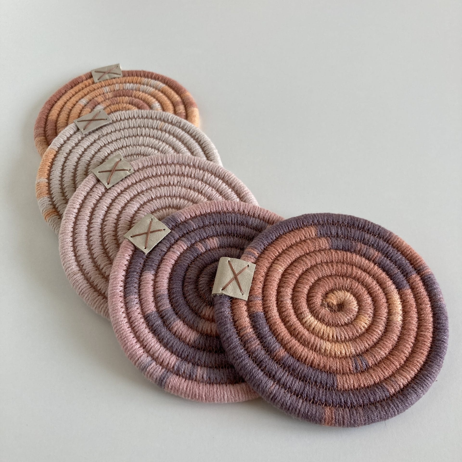Colorful coaster Rope coaster Set of 5 coasters