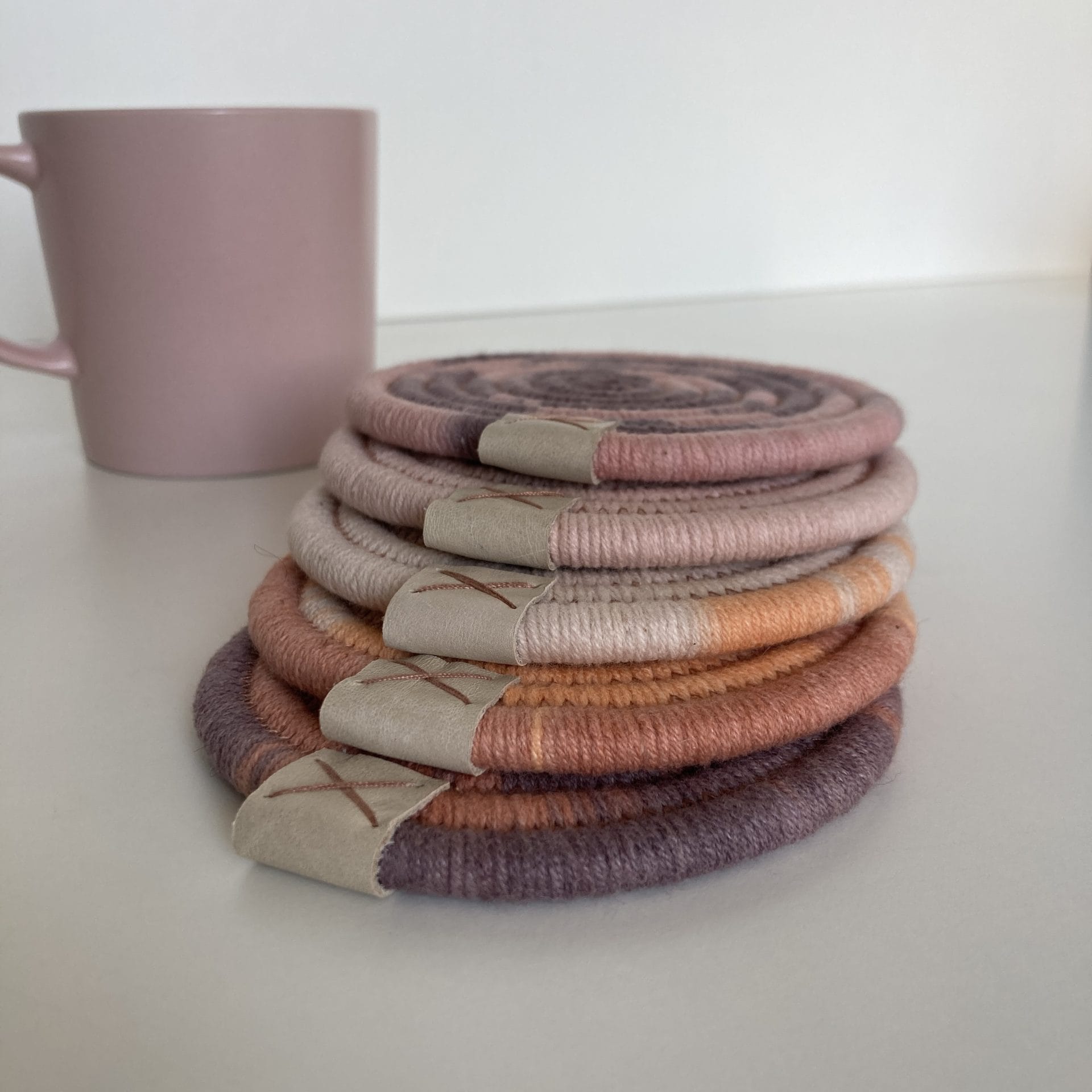 Colorful coaster Rope coaster Set of 5 coasters
