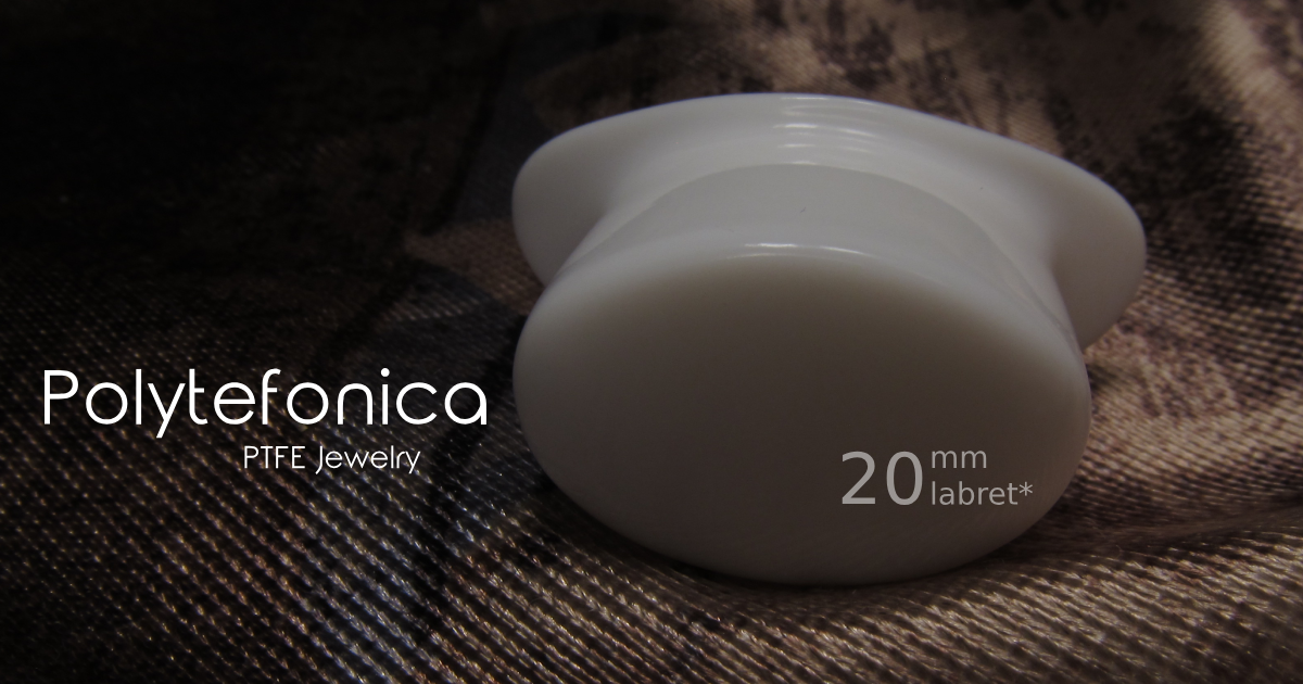 20mm oval ptfe lip plug jewelry | Polytefonica shop