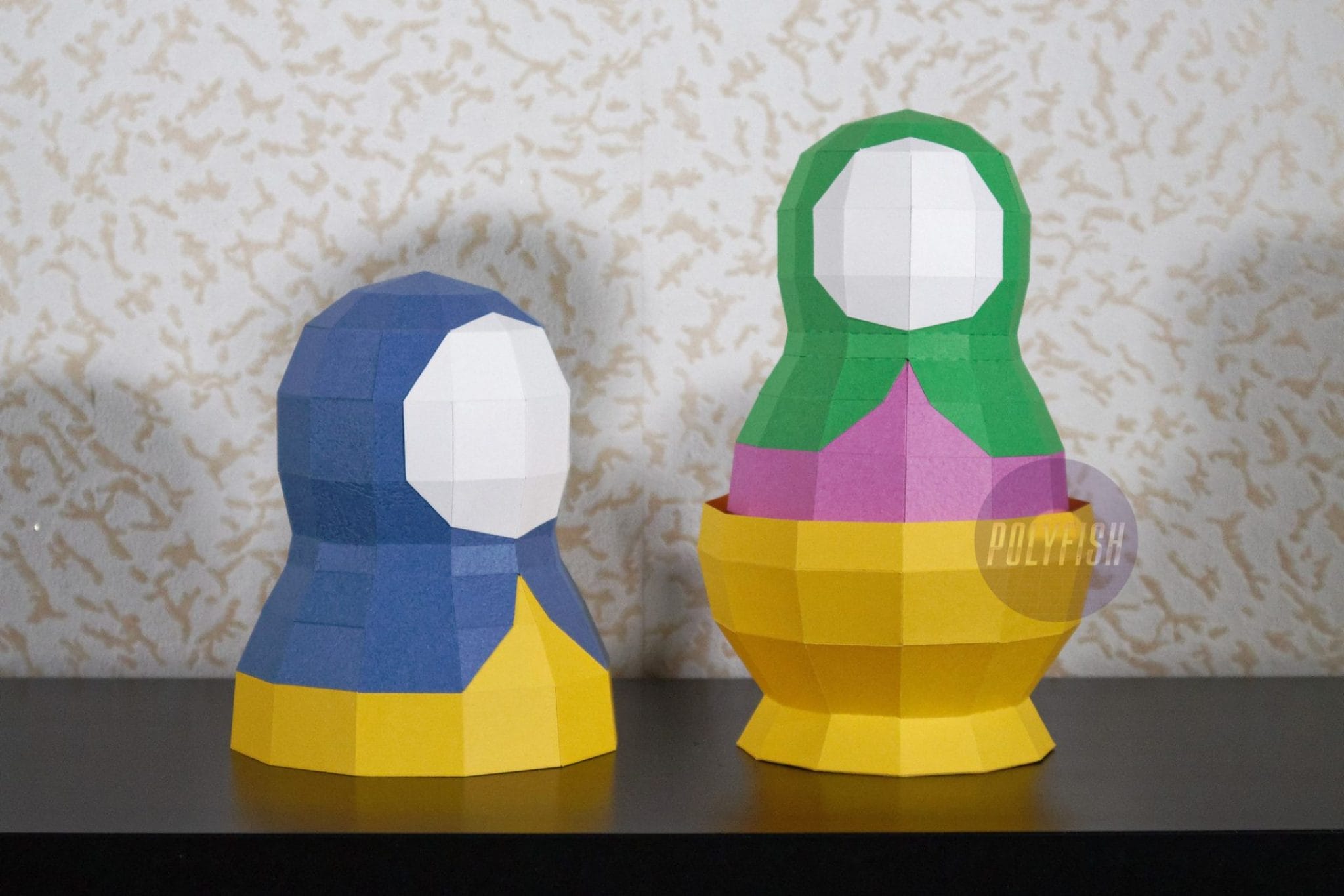 DIY Matryoshka template Papercraft PDF - Crealandia