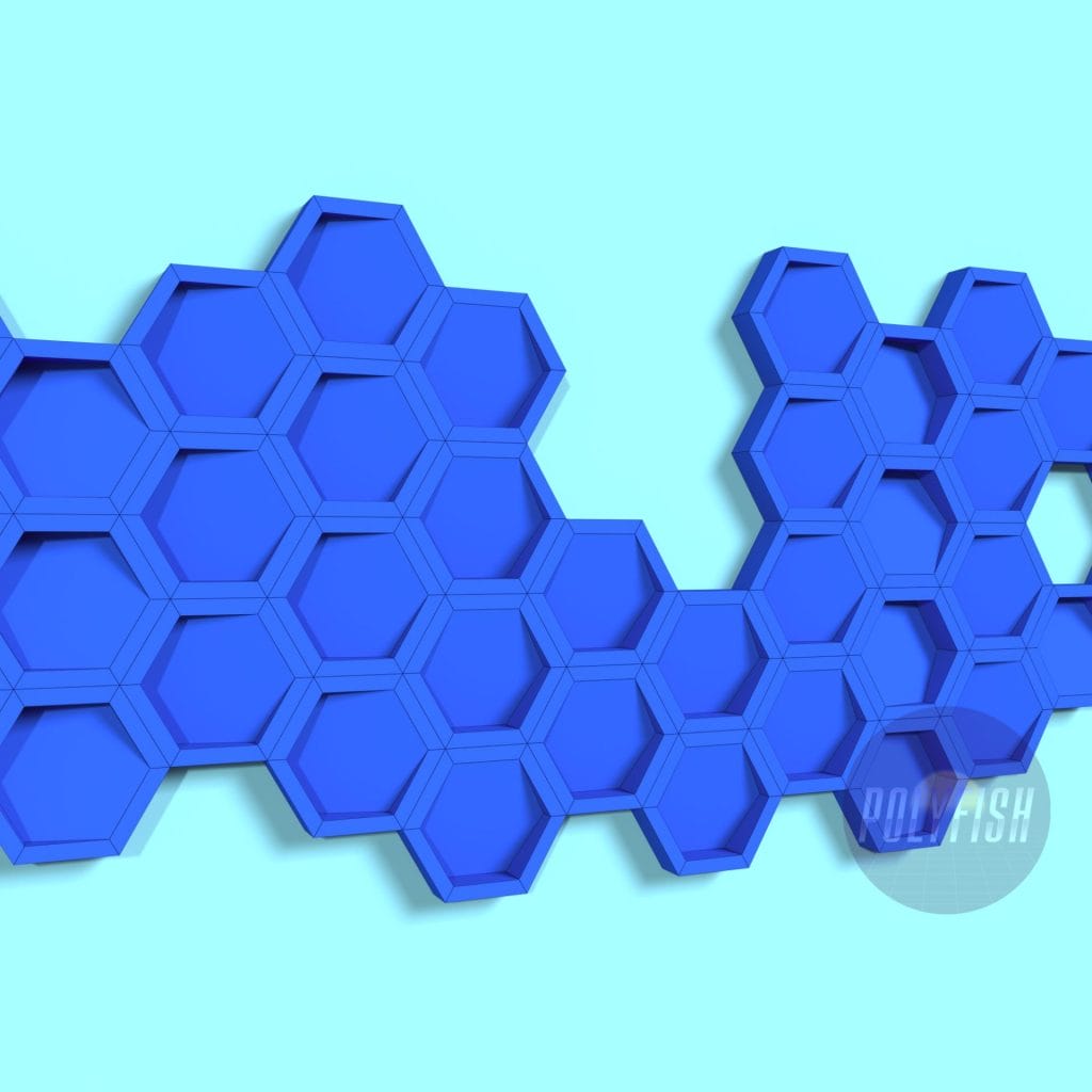 DIY Honeycomb #1 template Papercraft PDF - Crealandia