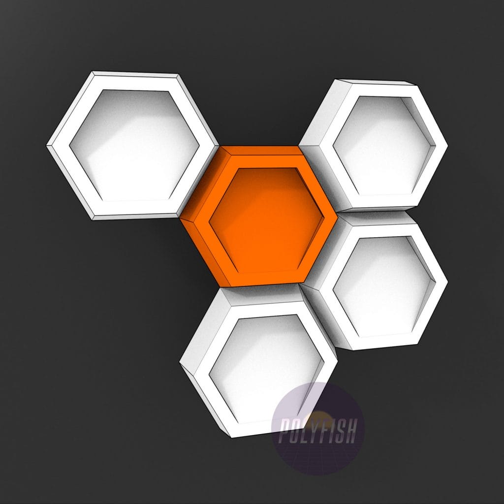DIY Honeycomb #2 template Papercraft PDF - Crealandia