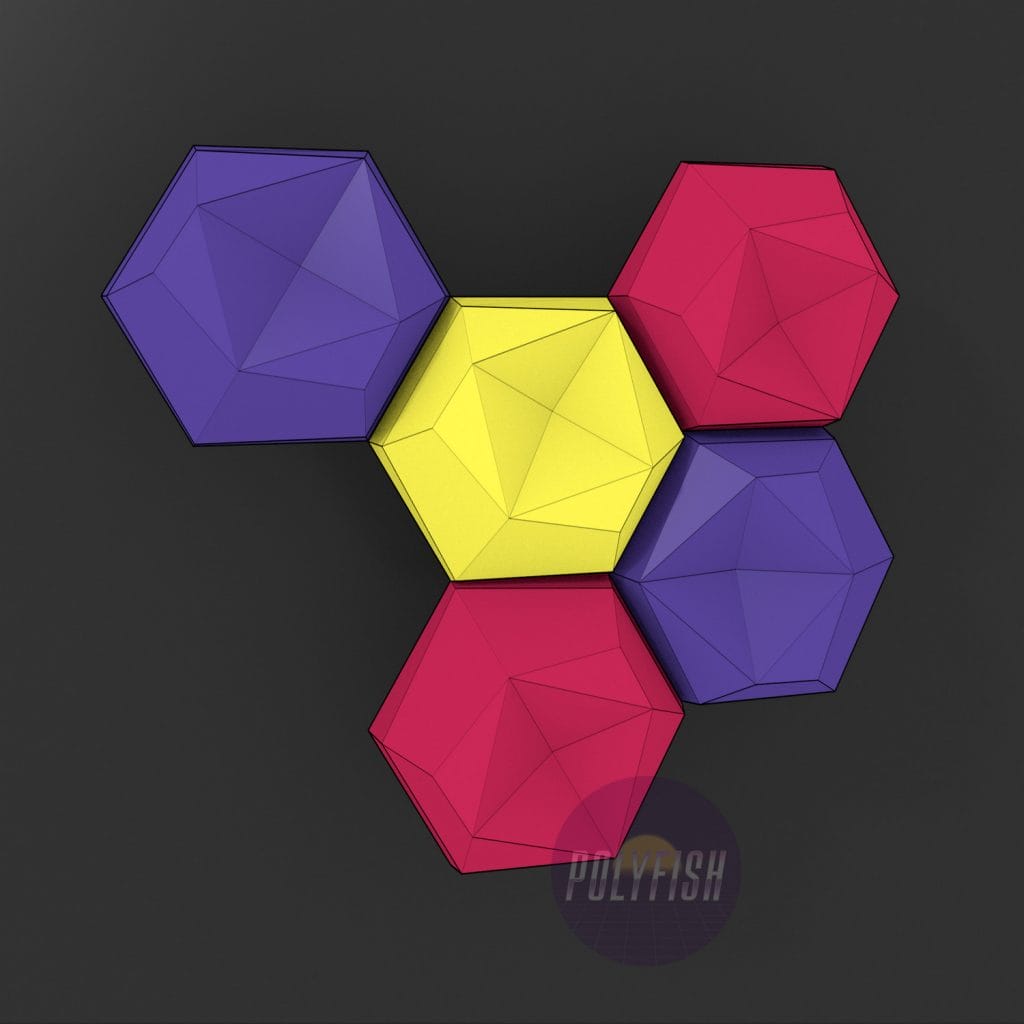 DIY Honeycomb #3 template Papercraft PDF - Crealandia