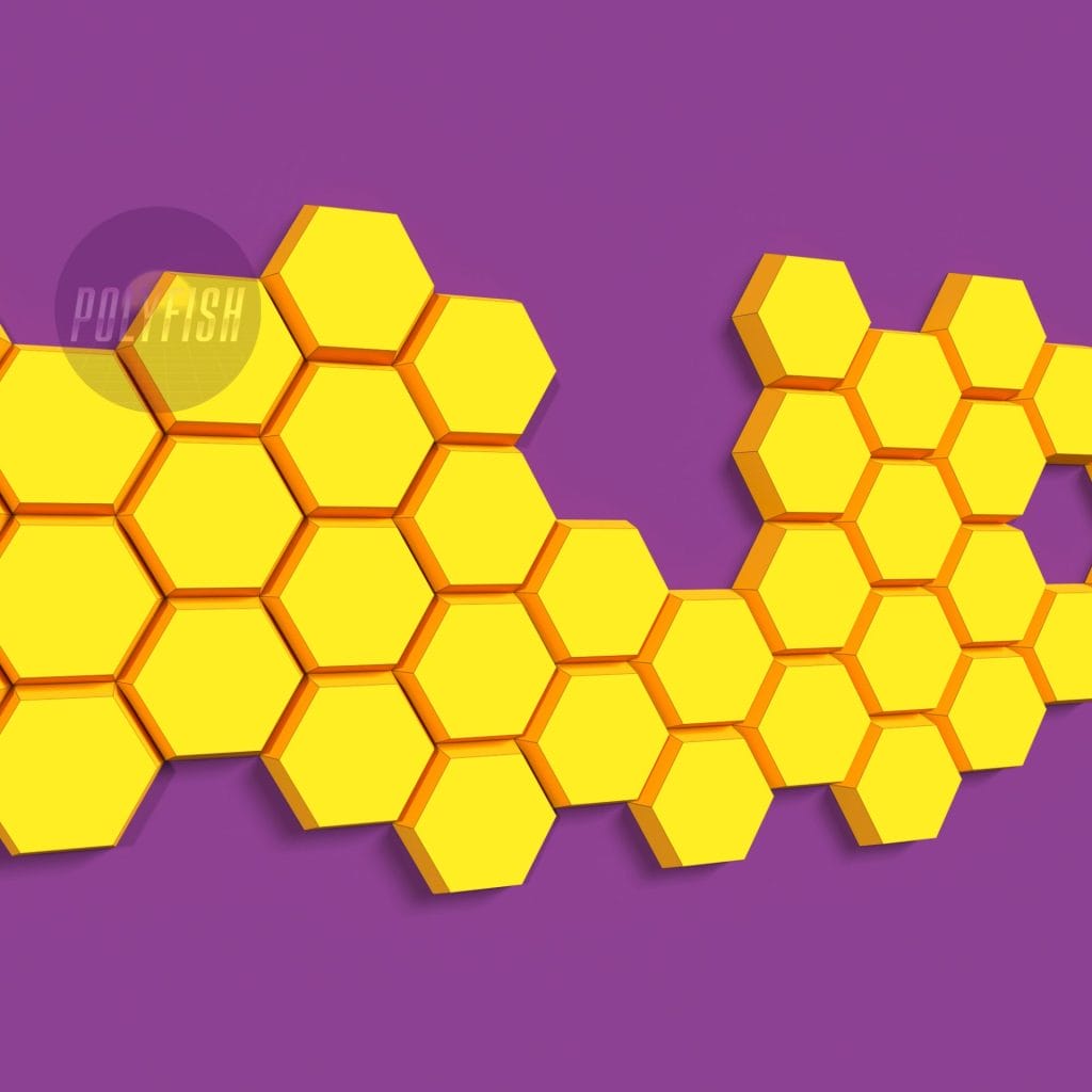DIY Honeycomb #4 template Papercraft PDF - Crealandia