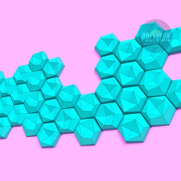 DIY Honeycomb #3 template Papercraft PDF - Crealandia