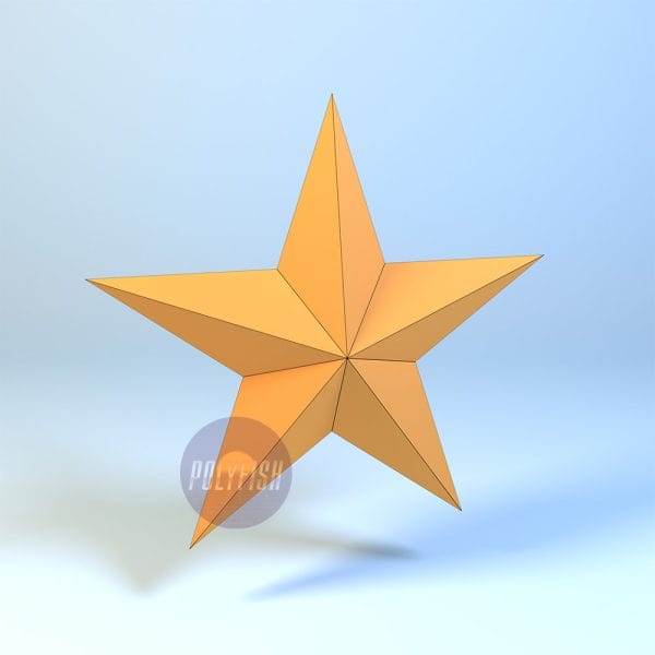 DIY Star #3 template Papercraft PDF - Crealandia