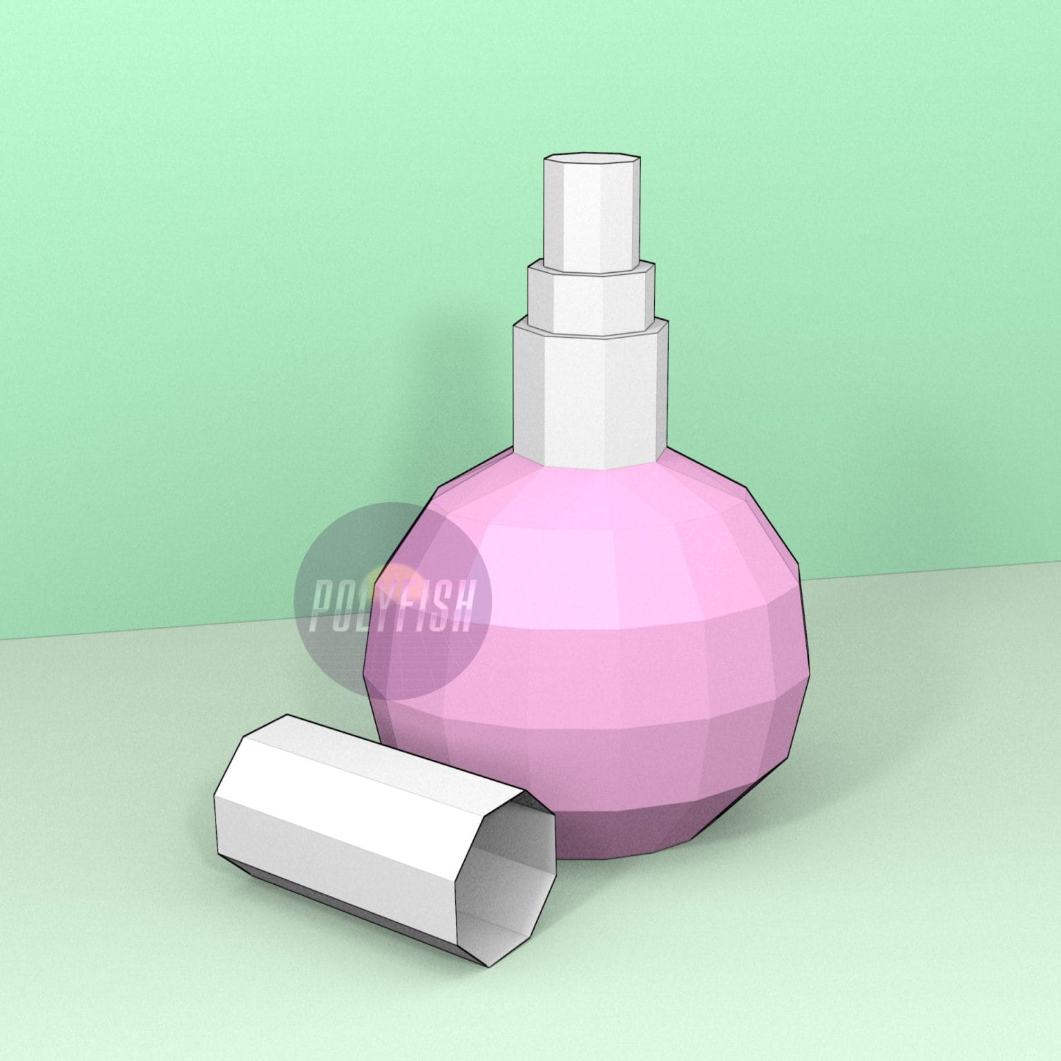 DIY Perfume #1 template Papercraft PDF - Crealandia