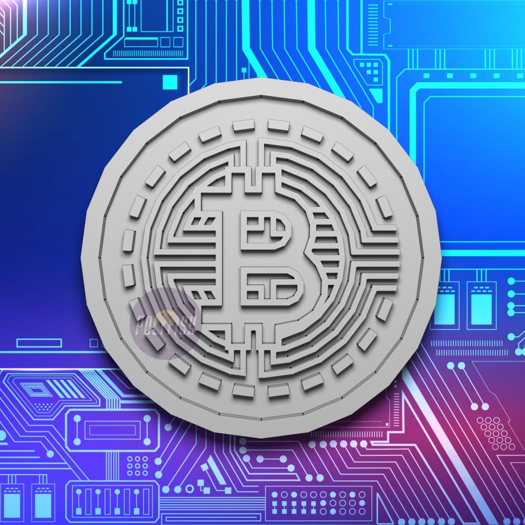 DIY Bitcoin Coin template Papercraft PDF - Crealandia