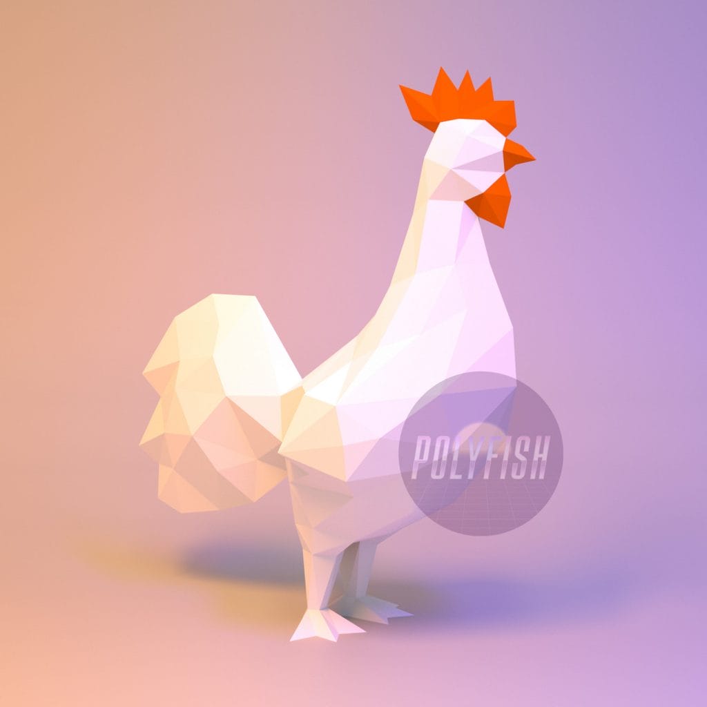DIY Rooster template Papercraft PDF - Crealandia