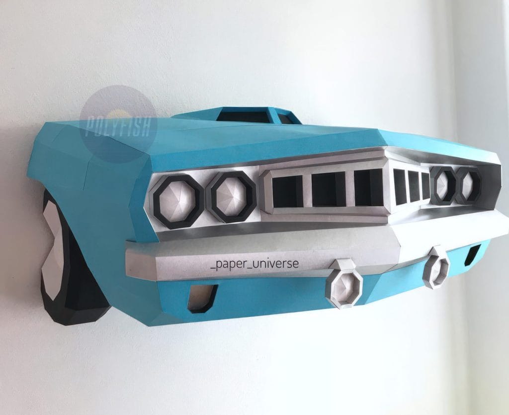 DIY Plymouth Barracuda template Papercraft PDF - Crealandia