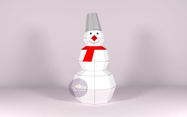 DIY Snowman #2 template Papercraft PDF - Crealandia