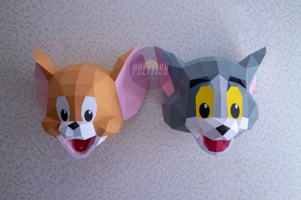 DIY Tom and Jerry template Papercraft PDF - Crealandia