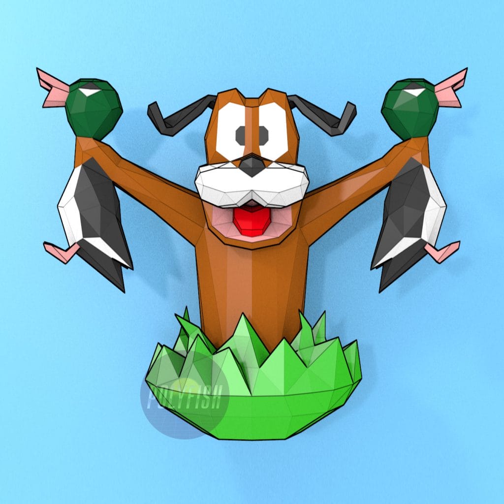DIY Duck Hunt template Papercraft PDF - Crealandia