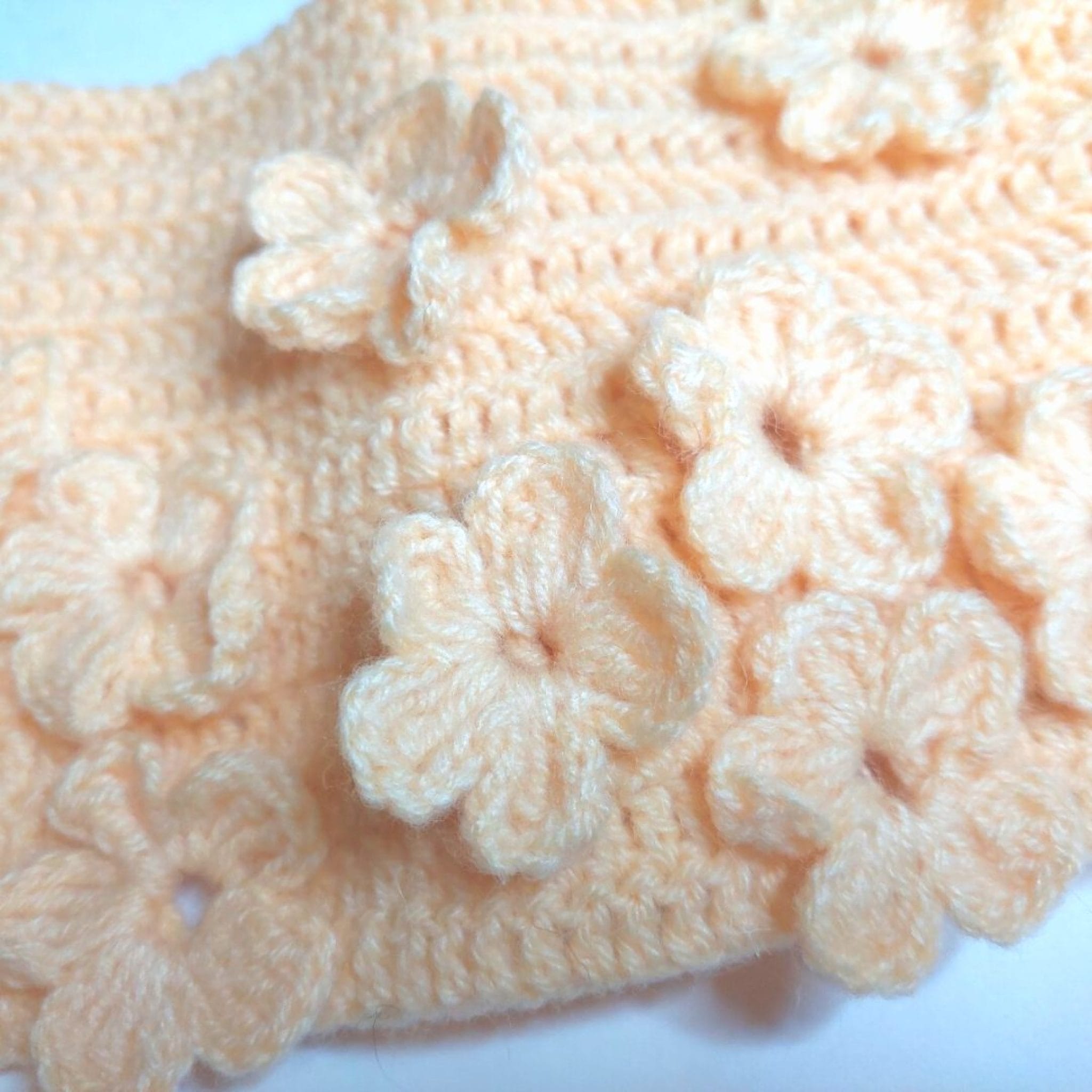 Crochet blanket pattern with flowers, crochet throw - Crealandia
