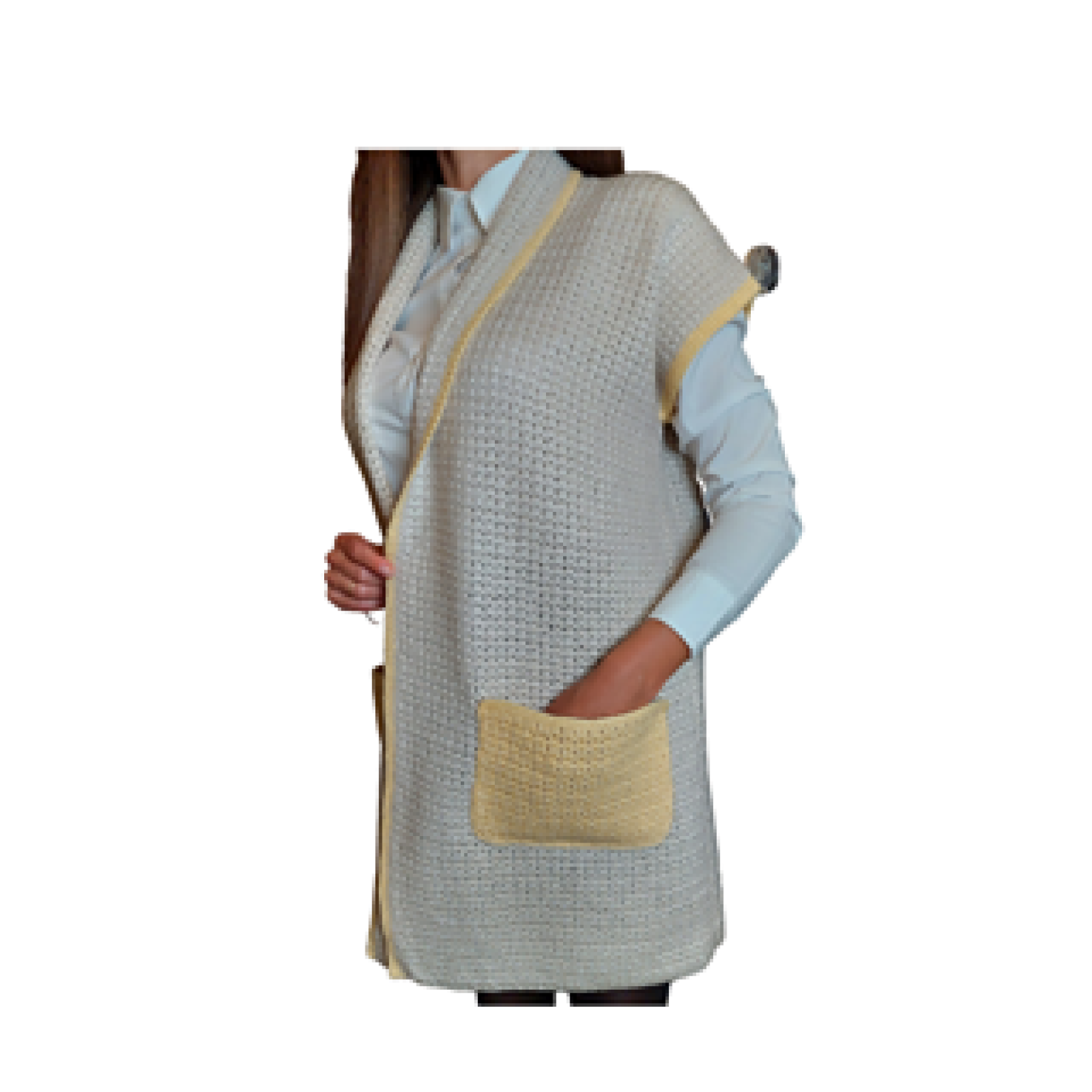 Crochet sleeveless cardigan pattern - Crealandia