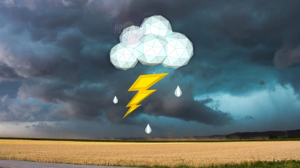 DIY Weather: Rain template Papercraft PDF - Crealandia