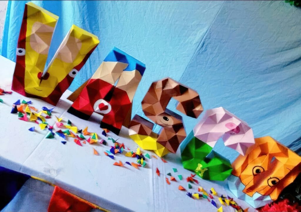 DIY Polygonal Letter G template Papercraft PDF - Crealandia